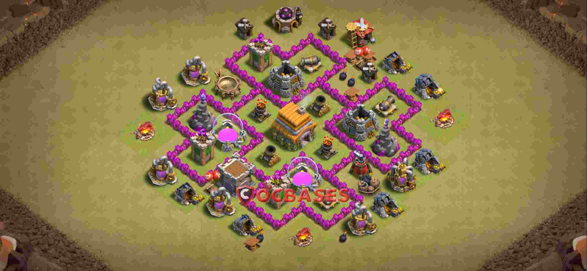 Town Hall 6 Base - Layout id: yl3lv - Cocbases