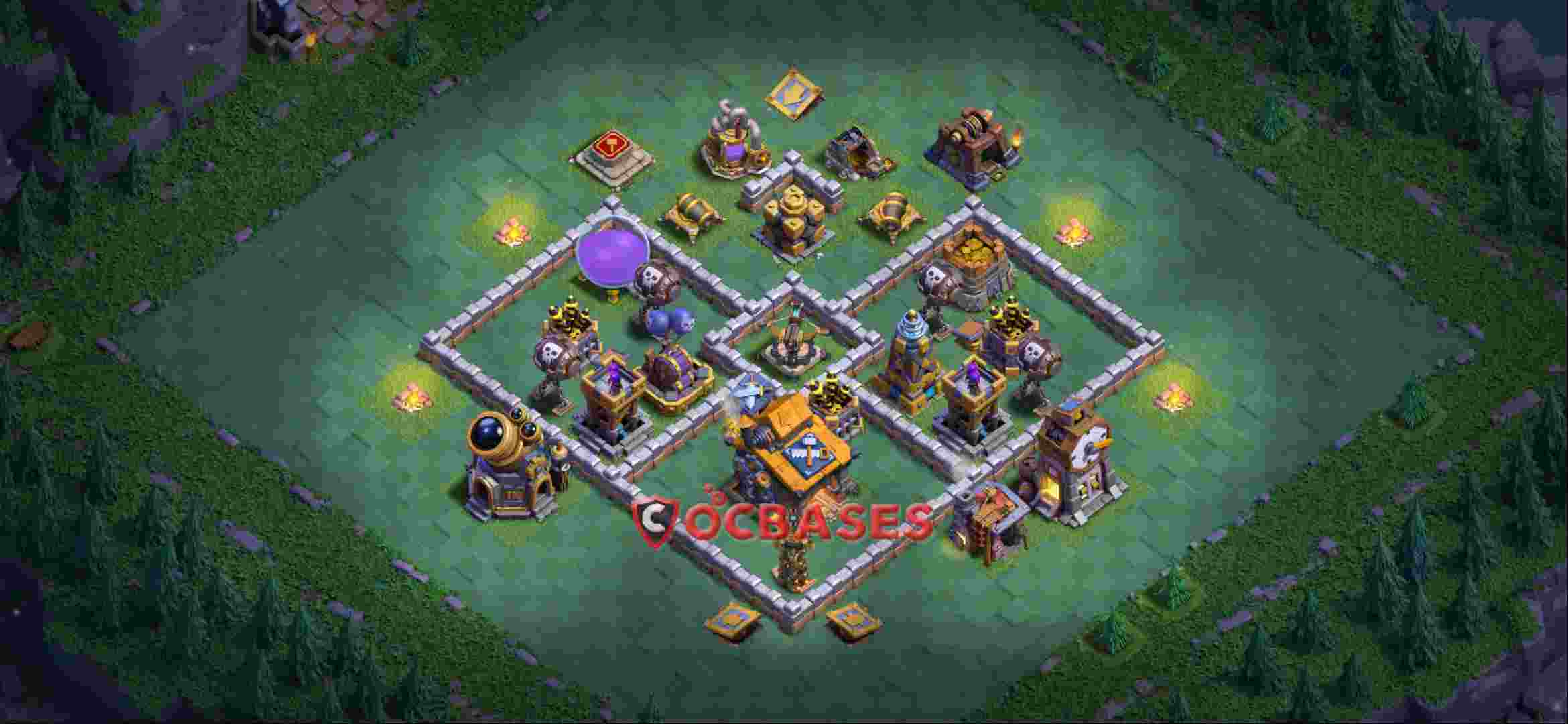 Builder Hall 10 Base -trophy - Layout id: s83xm - Cocbases