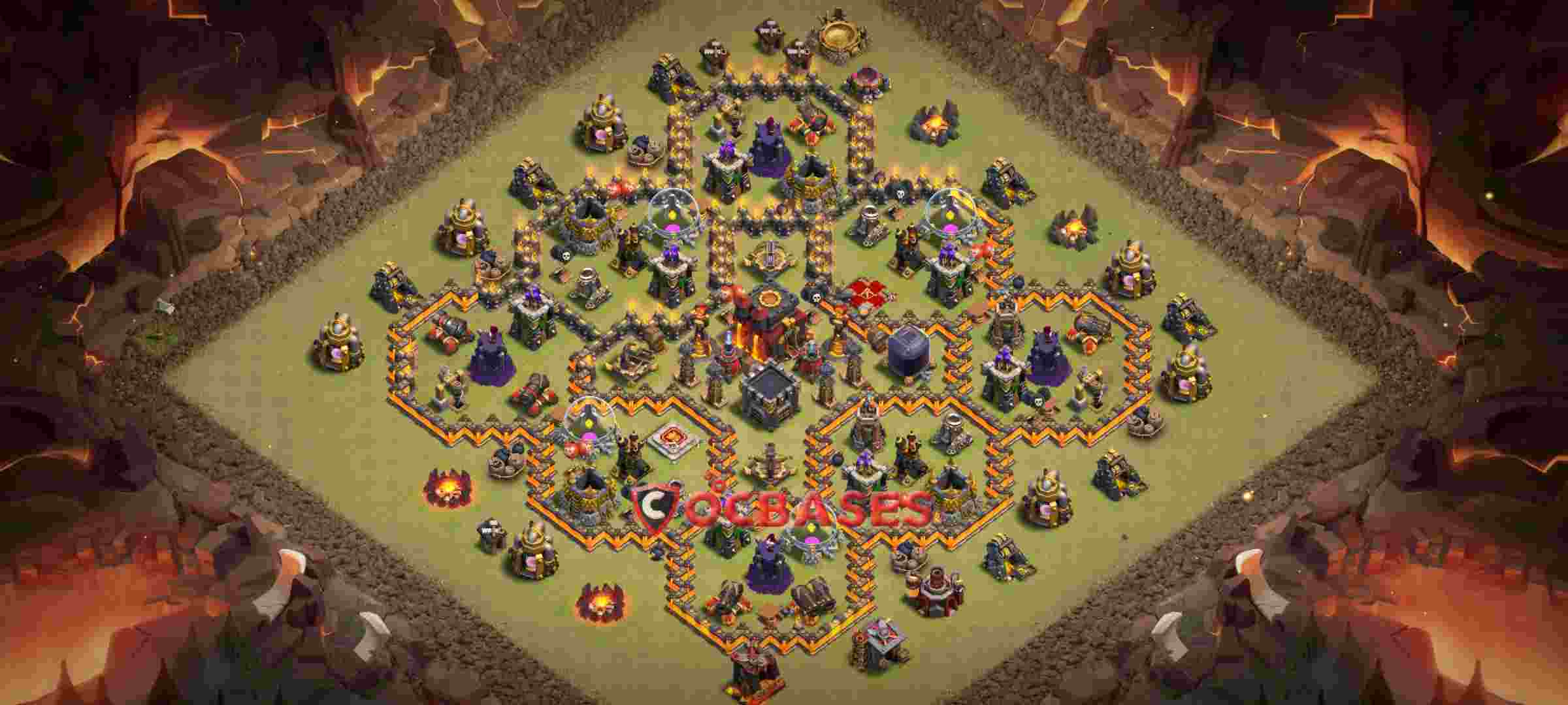Town Hall 10 Base -trophy - Layout id: di39l - Cocbases