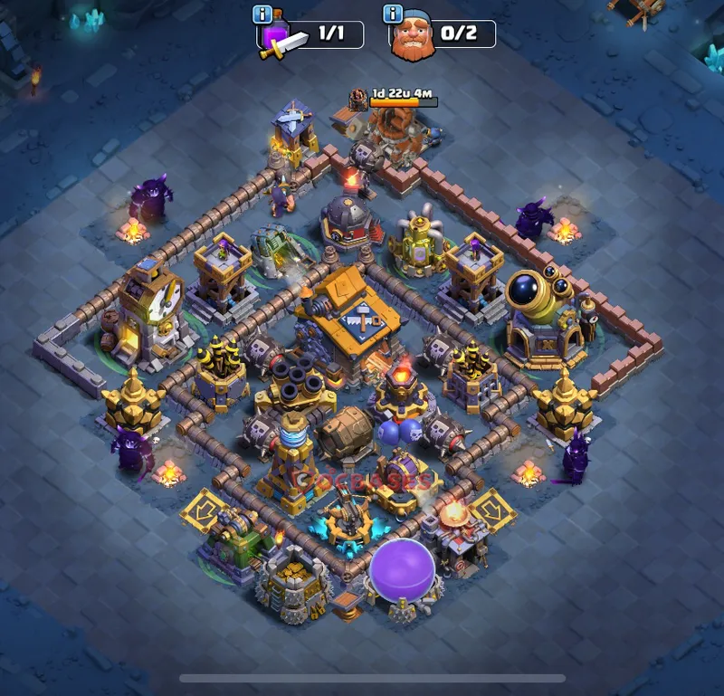 Builder Hall 10 Base -trophy - Layout id: gzhkr | Cocbases