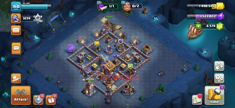 Builder Hall 9 Base -progress base - Layout id: 9lyfu | Cocbases