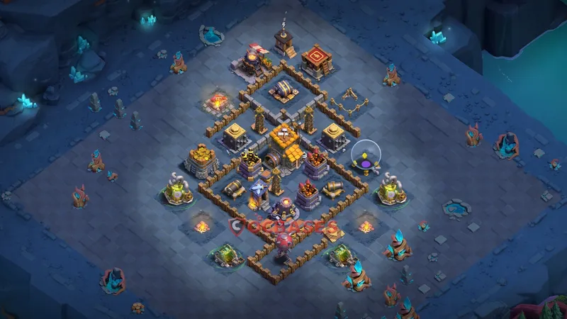 Builder Hall 9 Base -fun - Layout id: 4vxji | Cocbases
