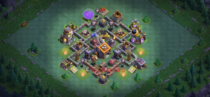 Builder Hall 9 Base -trophy - Layout id: pihm0 | Cocbases