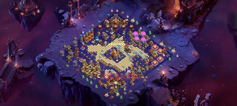 Town Hall 16 Base -progress base - Layout id: am4qw | Cocbases