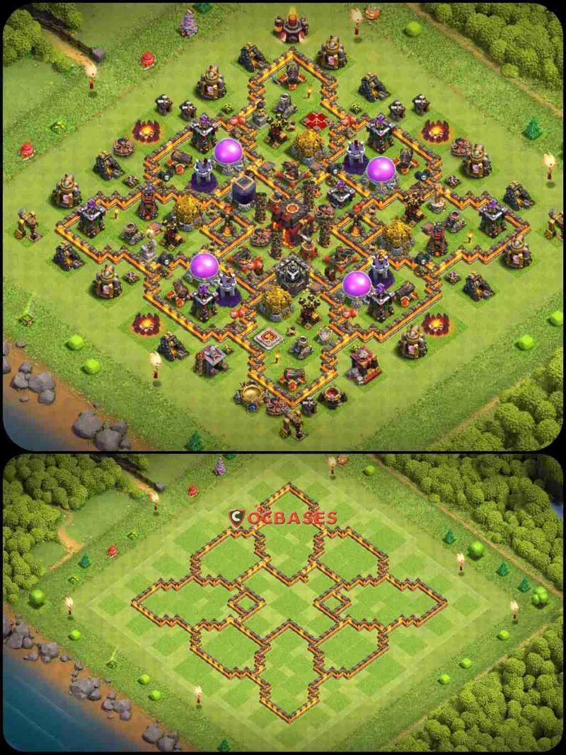 Town Hall 10 Base - Layout id: w4xag | Cocbases
